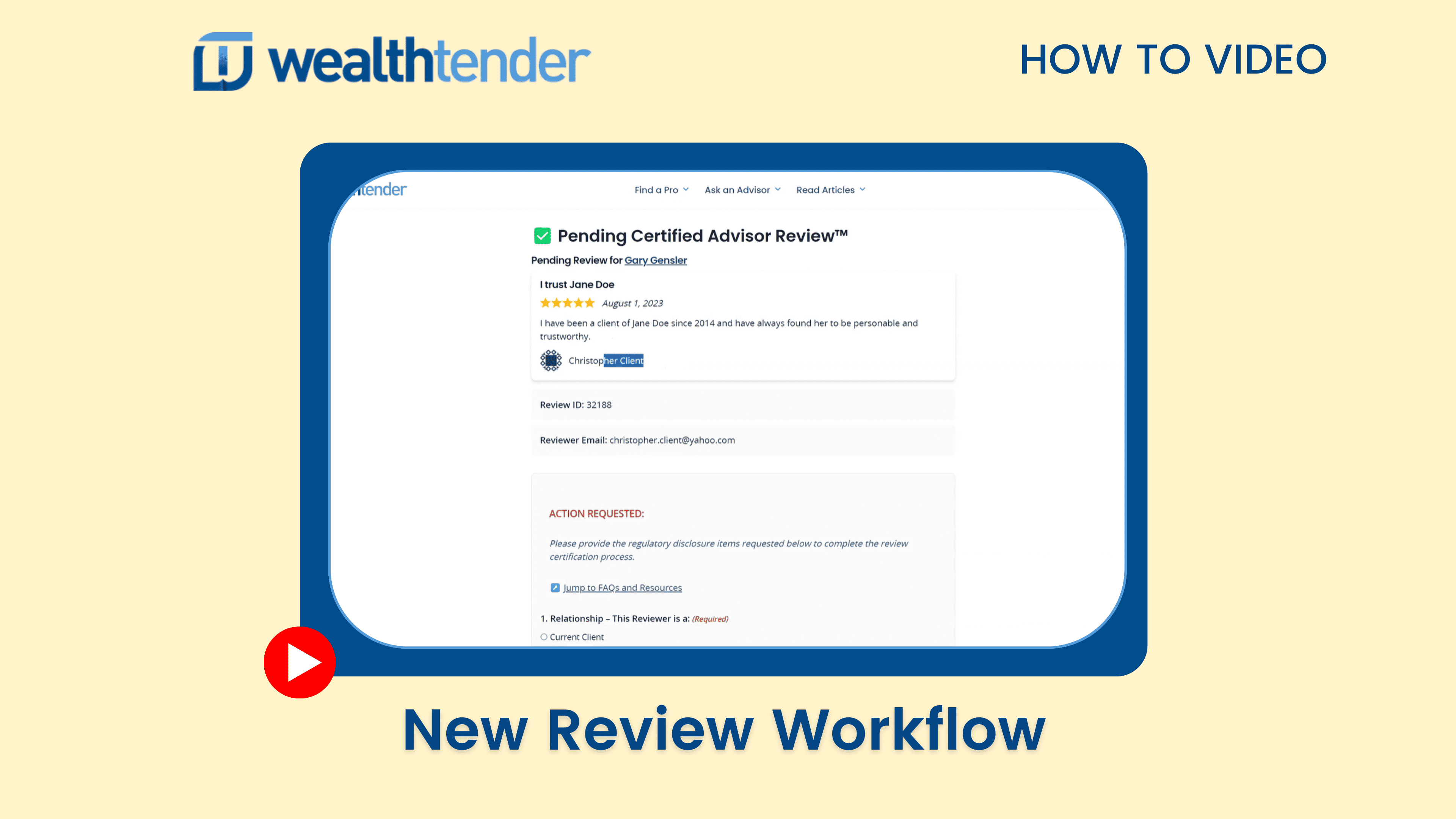 How To Videos: What to Do When You Receive a New Review | Wealthtender