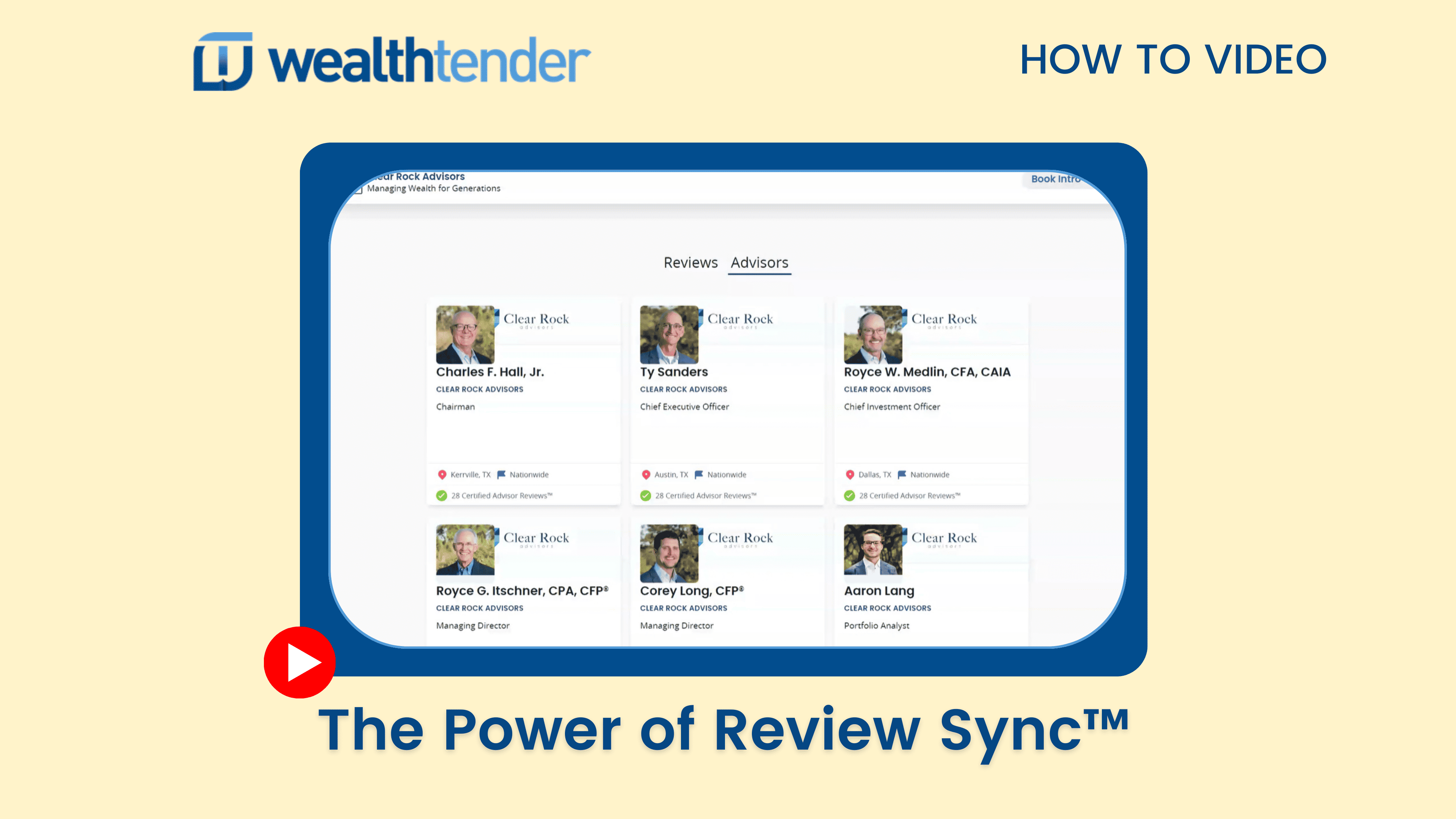 How To Videos: How to Use Review Sync™ | Wealthtender